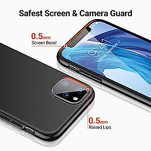 TORRAS 𝗨𝗽𝗴𝗿𝗮𝗱𝗲𝗱 Slim Fit Compatible for iPhone 11 Pro Max Case, [Thin as No Case on] [Silky Smooth Touch] Matte Finish Grip Hard Plastic Phone Cover Case for iPhone 11 Pro Max Cases, Black