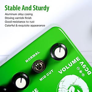 JOYO Octave Fuzz Pedal, Germanium Fuzz 60's Rock Effect - JF-12, Green White, Electric Guitar