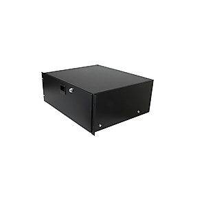 Penn Elcom 3234LK 4 Space (4U) Steel Rack Drawer with Slam Latch & Keyed Lock, 15.25 Inch Deep