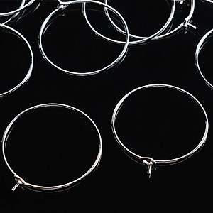 100pcs Champagne Wine Glasses Charm Rings, Bar Beverage Identifiers Glass Bottle Labeling Champagne Decor Wire Hoops Earring(20 mm,Gold)