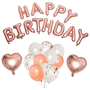 Totority 4 Sets birthday balloon set birthday balloons girl birthday party decorations girl birthday decorations birthday balloon banner birthday party supplies Miss aluminum film letter