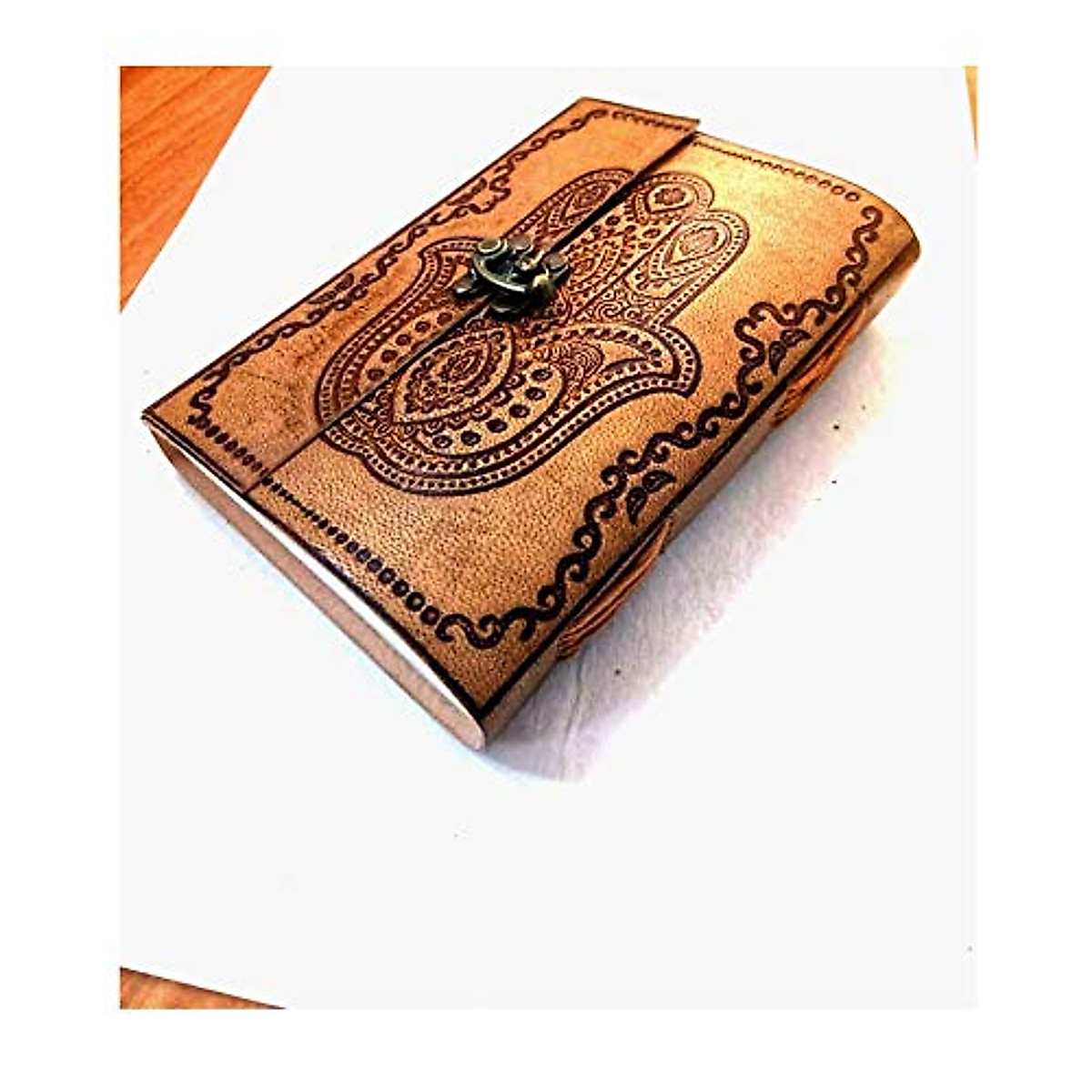 Dharma_craft DLEATHERCRAFTS Dragon Leather Journal | Leather Notebook Gift For Men & Women | Traveler Journal | 7x5 Leather Journal [Office Product]