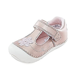 Stride Rite Baby Girls Soft Motion Liliana Mary Jane Flat, Rose Gold, 3 Infant