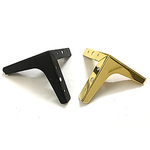 Enkman Set of 4 Metal Furniture Sofa Legs, 4 inches DIY Replacement for Dresser Couch Cabinet Sofa Bed Loveseat Ottoman, Including Screws (6 Inch, Gold)