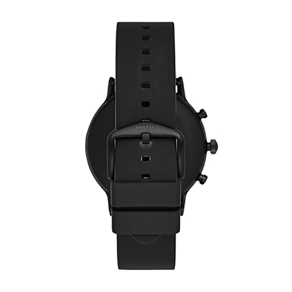 Fossil 44mm Gen 5 Carlyle Stainless and Silicone Touchscreen Smart Watch with Heart Rate, Color: Black (Model: FTW4025)