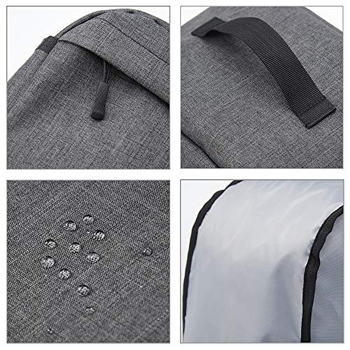 VOSDANS 2 Slice Toaster Cover with Zipper & Open Pockets Kitchen Small Appliance Cover with Handle, Dust and Fingerprint Protection, Machine Washable, Dark Grey (Patent Design)