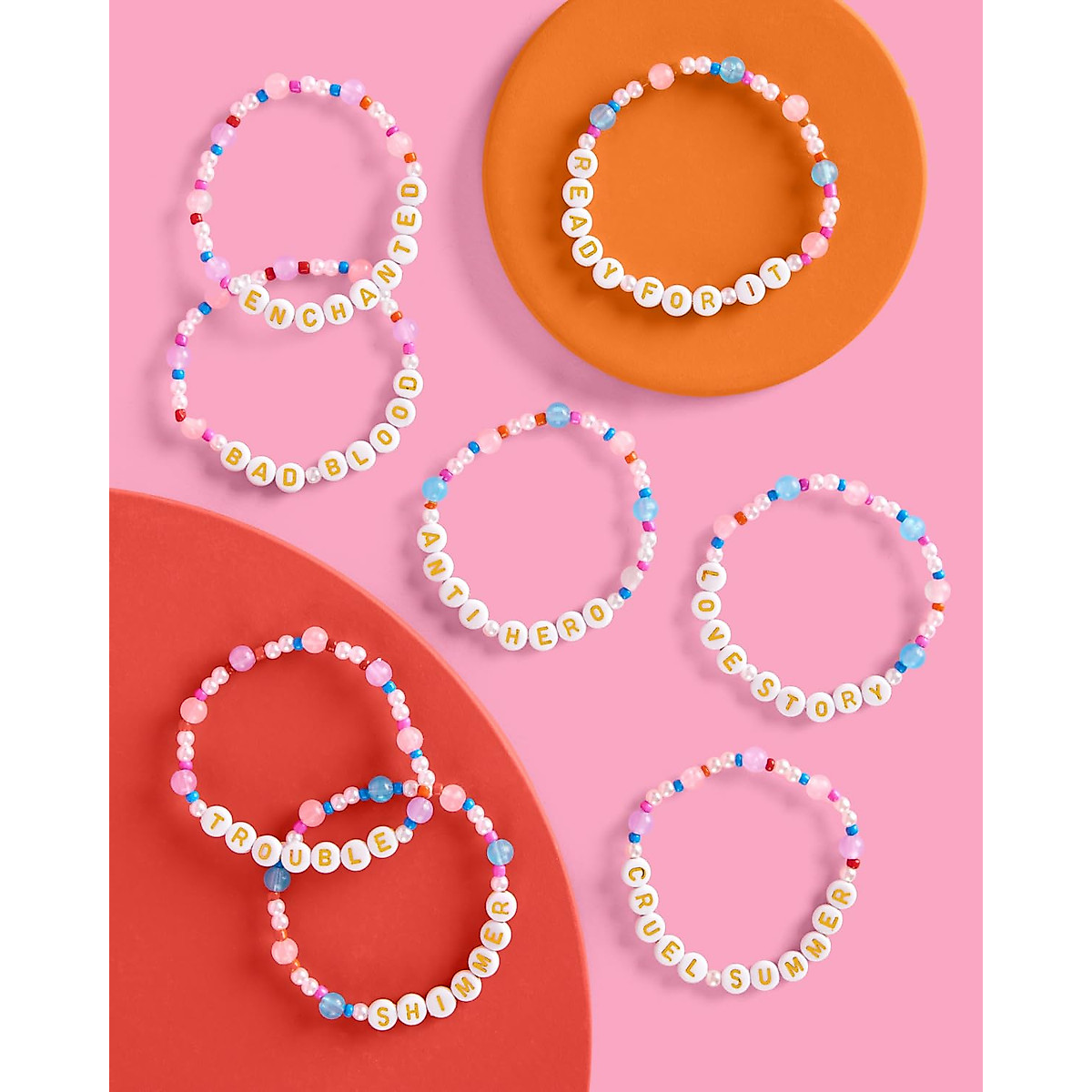 xo, Fetti Party Friendship Bracelets - 8 count | Eras Beaded Party Favor, Goodie Bag, Bachelorette Party, Pearl Bead Concert Decor