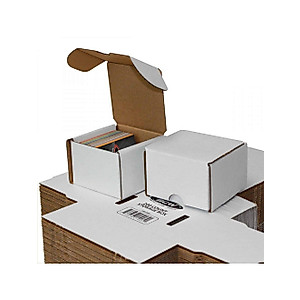 BCW 200-Count Storage Box for Standard 20pt Trading Cards, 200 lb. Test Strength - 10 Pack | Cardboard Organizer for Baseball, Basketball, Football, MTG, Pokemon | Assembly Required