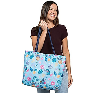 Disney Tote Lilo and Stitch Hawaiian Beach Print Travel Bag