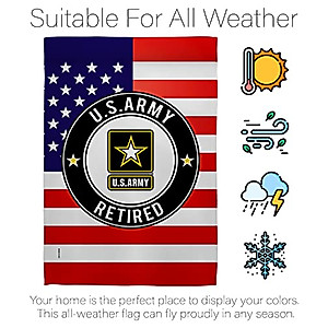 US MILITARY United State Army Garden Flag Armed Forces Rangers American Military Veteran Retire House Decoration Banner Small Yard Gift Double-Sided, Made in USA