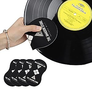 The Amador Store Vinyl Record Cleaner and Handler Mitt-Anti Static Record Buttler to Avoid Dirty Fingers Touch-LPs Cleaning Accessories-Microfiber Material for Safe Secure Record Player Cleaning