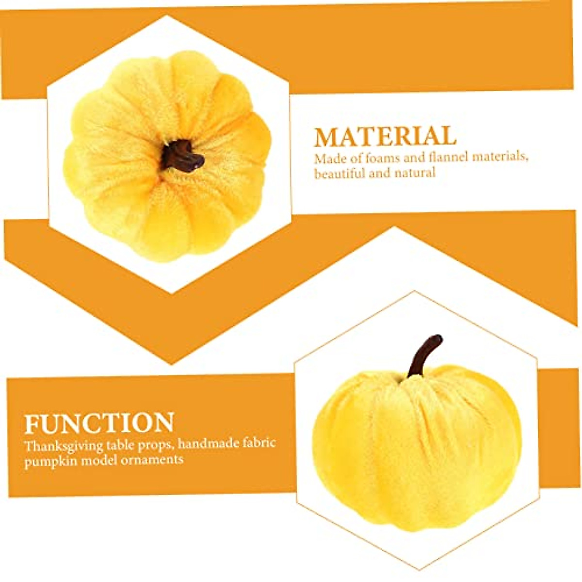 DECHOUS 24 Pcs Fabric Pumpkin Ornament Farmhouse Pumpkin Desktop Pumpkin Ornament Halloween Mini Pumpkins Decor for Home Fabric Pumpkins for Decorating Foam Dining Table Vegetable