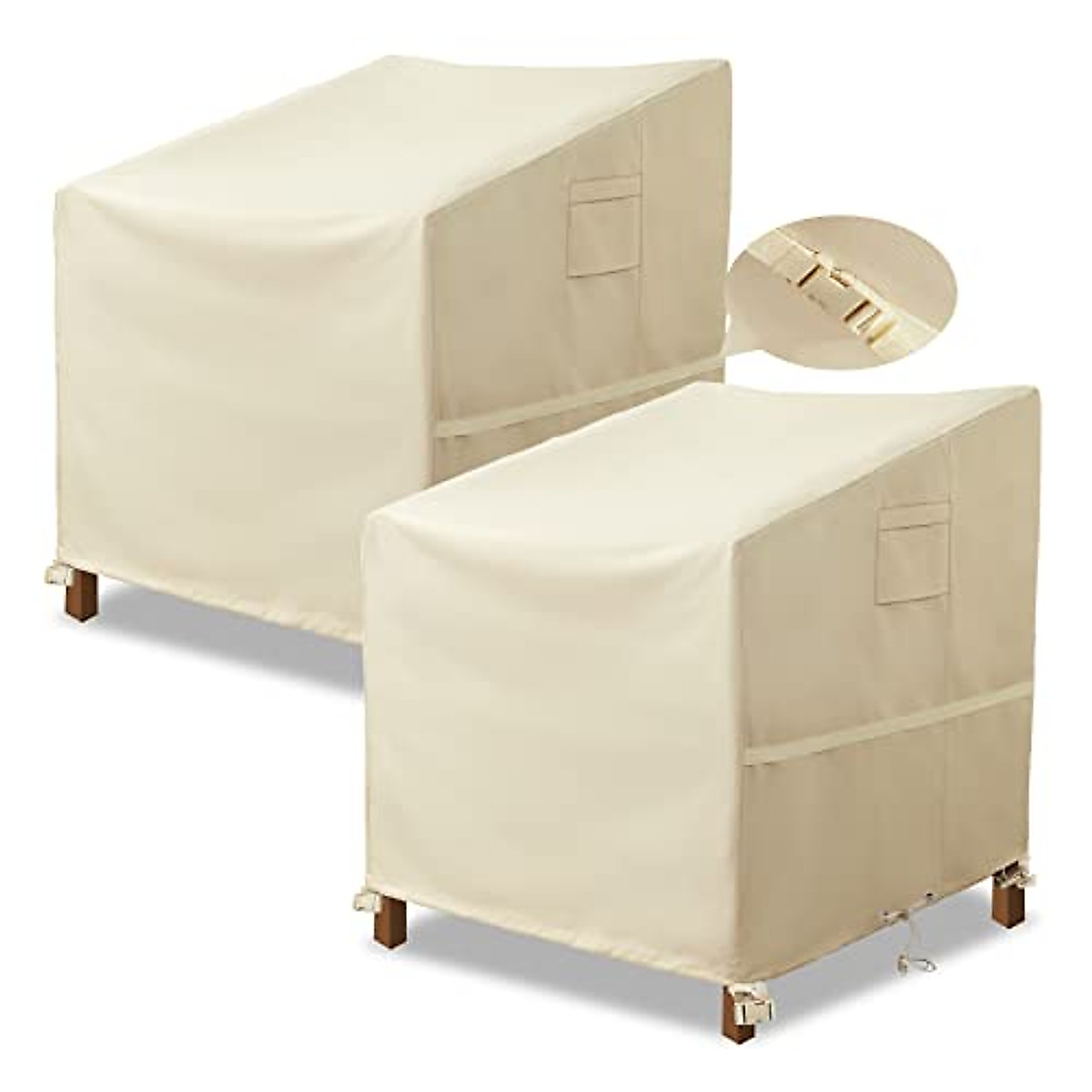 YINKEEHM Patio Chair Cover 600D Heavy Duty Waterproof Outdoor Chair Cover Lawn and Gardan Patio Furniture Covers Lounge Deep Seat Cover Fits Up to 38" W x 31" D x 29" H