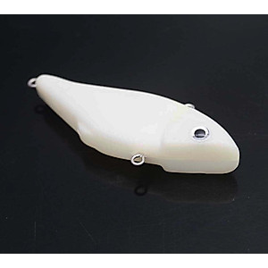 10pcs Fishing Unpainted VIB Crankbait Lure Body 75mm 7.49g Blank lipless Hard LuresSimulation Blank Body Clear Hard Baits Trout Salmon Minnow Lure Popper Lures Topwater Freshwater with Free Eye