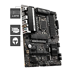 MSI Z590 PRO WiFi ProSeries Motherboard (ATX, 11th/10th Gen Intel Core, LGA 1200 Socket, DDR4, PCIe 4, M.2 Slots, USB 3.2 Gen 2, 2.5G LAN, DP/HDMI, Wi-Fi 6E)