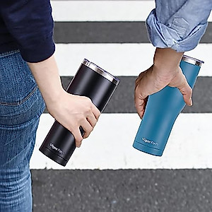 VIGOR PATH Insulated Tumbler Cup with Slide Lid, Double-Walled Vacuum Stainless Steel Water Bottle Travel Mug - Leak-Proof Thermal Cup for Home and Outdoor Adventures - 40oz (Pink)