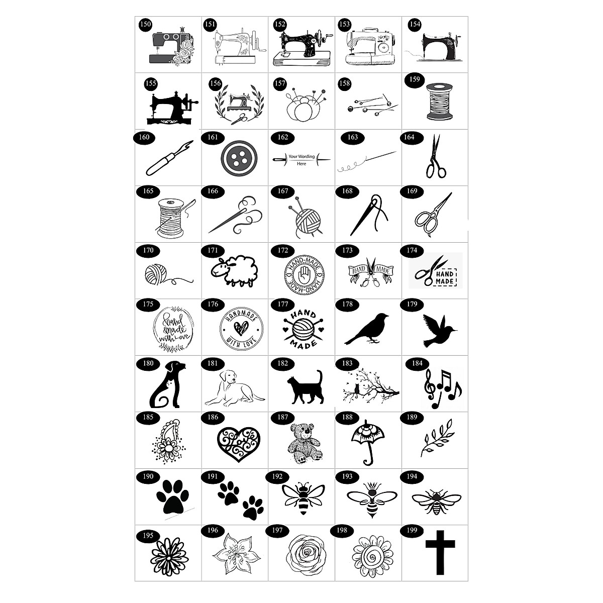 Design Your Own - Non-Fraying Quality Custom Printed Satin Fabric Labels Jennifer's Jewels Brand Made in USA Sew On for Branding, Crafts, Clothing, Compliancy Needs, Knitting, Crocheting, Handmade