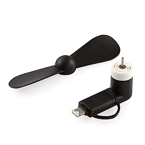 Gfytdxe Mini Cell Phone Fan - Colorful and Powerful 2-in-1 Fan Compatible for iPhone, iPad, Android Smartphone,Tablet - Cell Phone Summer Accessories - (6-Pack)