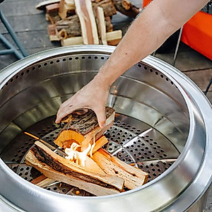 Solo Stove Yukon 2.0, 27 Inch Smokeless Fire Pit with Removable Ash Pan - Wood Burning Portable Stainless Steel Outdoor Fireplace, Stainless Steel, Ideal for 6 or More People, 38 lbs