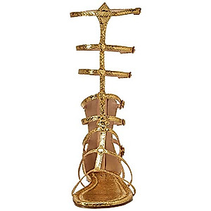 Ellie Shoes Women's 015-ZENA Flat Sandal, Gold, 8 M US