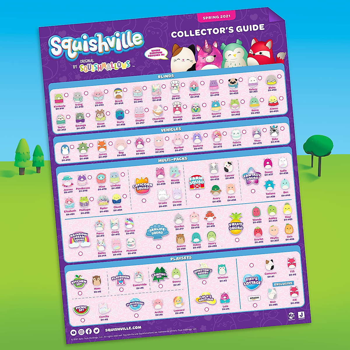 Squishville by Squishmallow Boutique Play Scene, 2” Lola Soft Mini-Squishmallow, 8” Playset, 1 Plush Accessory, Animals, Boutique Toys