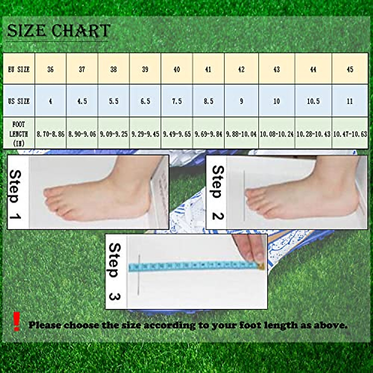 WINGFAI Men's Soccer Shoes Cleats Professional High-Top Breathable Athletic Football Shoes Outdoor/Indoor Professional Futsal Football Training Sneakers White-Blue 4 US