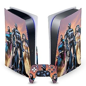 Head Case Designs Officially Licensed Justice League DC Comics Icons Trinity Comic Book Covers Vinyl Faceplate Sticker Gaming Skin Decal Cover Compatible with PS5 Disc Console & DualSense