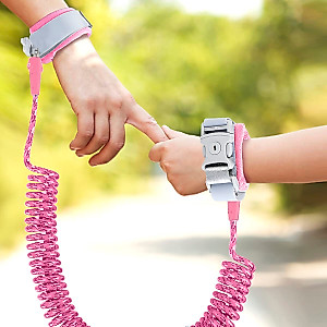Yuehuam 2 in 1 Toddler Leash, Toddler Harness with Leash Girl Children Safety Anti Lost Wrist Link with Lock for Reflective Child Harness for Girls/Boys Travel