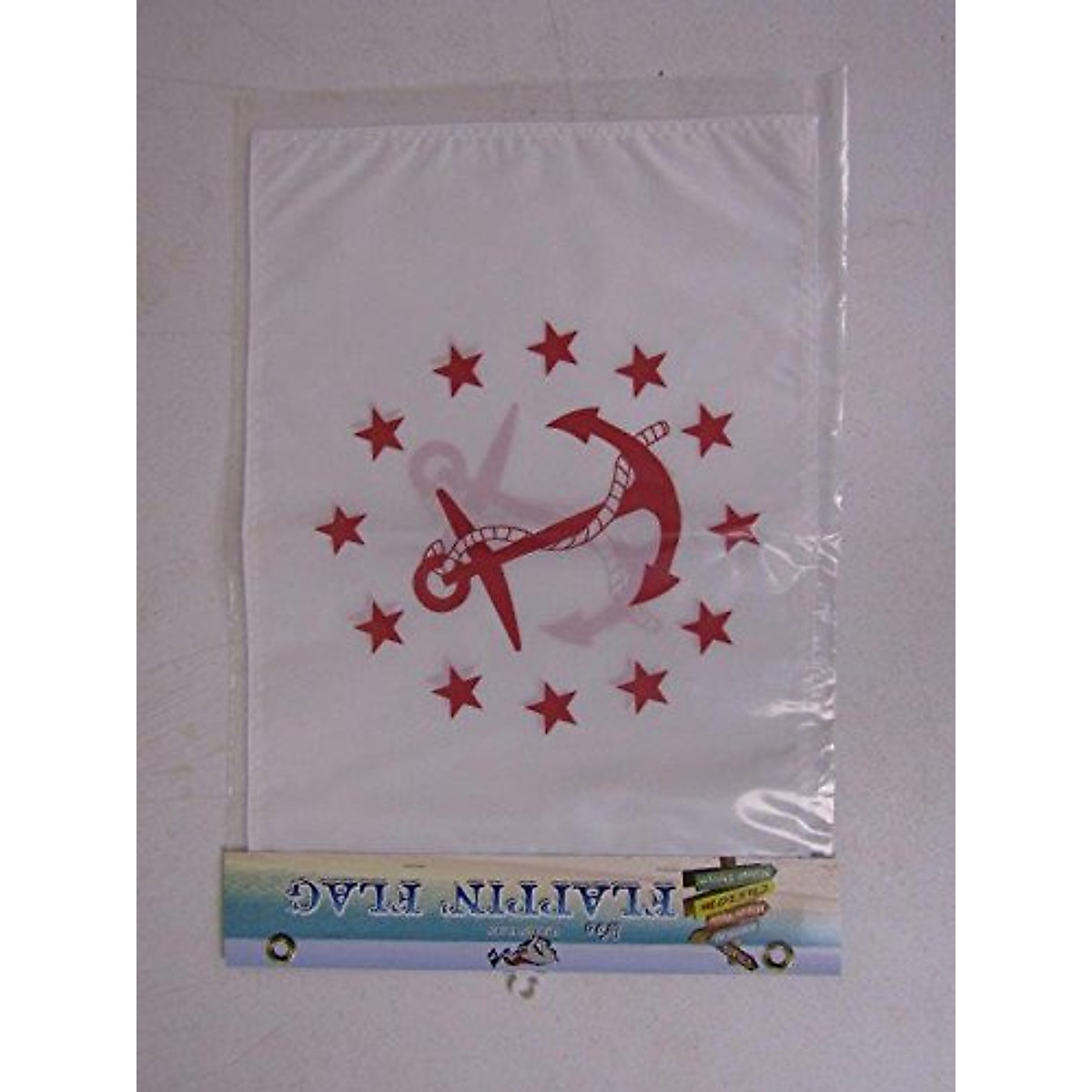 12x18 Nautical Ensign White Anchor Stars Commodore Boat Double Sided Nylon Flag House Banner Double Stitched Fade Resistant Premium Quality