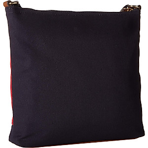 Tommy Hilfiger womens Crossbody for Women TH Flag Canvas, Navy, One Size
