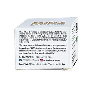 MINA White Mapping Brow Paste 5g | Draw Or Sketch The Right Shape Of The Eyebrow | Help To Perfect Your Brow Tinting