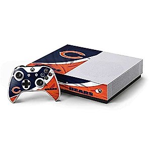 Skinit Decal Gaming Skin compatible with Xbox One S Console and Controller Bundle - Officially Licensed NFL Chicago Bears Design
