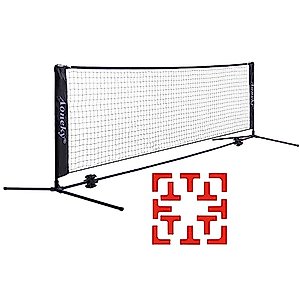 Aoneky Protable Driveway Pickleball Set - Driveway Pickleball Game (10ft, Pickleball Net + Marker)