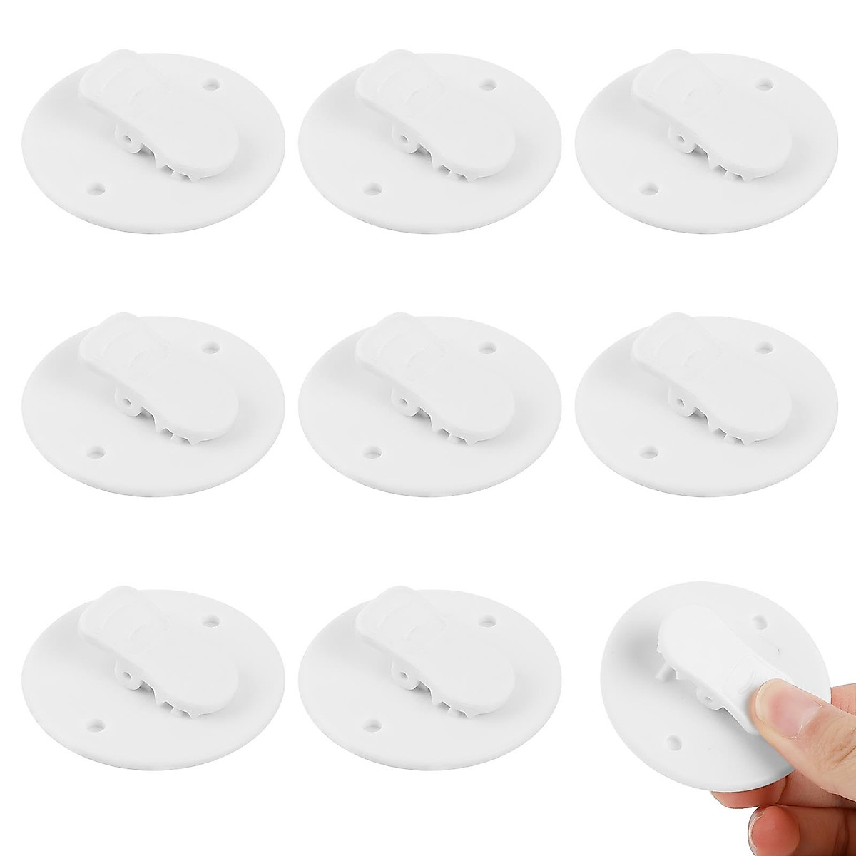 8Pcs Shower Curtain Clips Shower Windproof Splash Guard Clear Self Adhesive Windproof Splash Clips Bathroom Curtain Weight Clip for Home