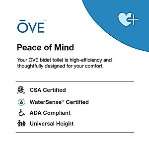 Ove Decors Virtuoso Bidet Toilet Built-in with Tank Elongated, Automatic Flushing, Heated Seat, Soft Close, ECO Mode with Remote Control