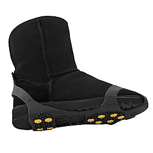 WAYPOR™ Ice Grips, Traction Cleats, Ice Cleat, Easy Slip On, Outdoor Durable, 10 Steel Studs, Stretchable, Prevent Slipping from Ice/Snow (Medium)