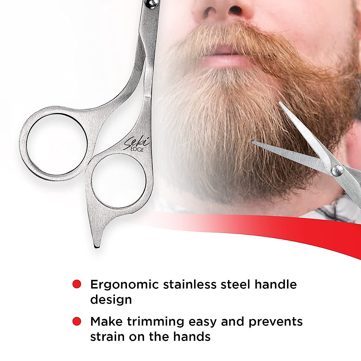 Seki Edge SS-910 Beard and Mustache Grooming Scissor