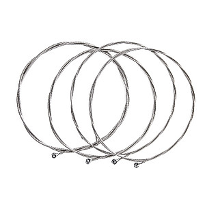 Alice Bass String 4 Strings Set, Nickel Alloy Winding Bass Guitar Strings with Nickel-Plated Ball-End, 045-105 Medium Gauge