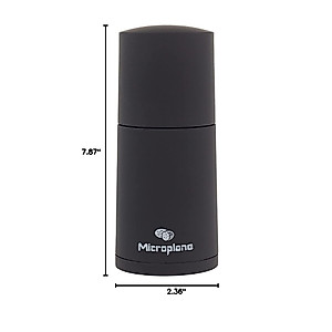 Microplane Manual Spice Mill - Cinnamon Grinder and Nutmeg Grater (Black)