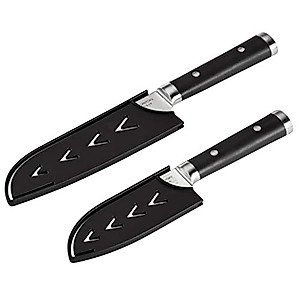 Anolon Imperion Damascus Steel Cutlery Santoku Knife Set, 2-Piece