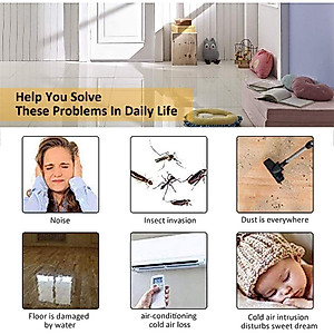 Under Door Draft Stopper,Twin Draft Stopper,Pest Isolation Waterproof Door Bottom Seal Strip (#Black)