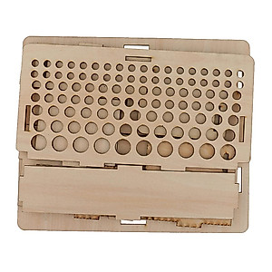 Jili Online Wood Leather Craft Tools Holder Rack Stand Leather Stamp Punch Tools Storage Box Organizer