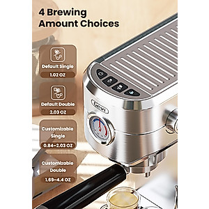 Gevi Espresso Machine 20 Bar, Professional Espresso Maker with Milk Frother Steam Wand, Compact Espresso Machines for Cappuccino, Latte, Commercial Espresso Machines & Coffee Makers, Gift for Mother