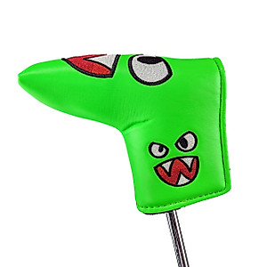 Foretra - Limited Edition Green Monster Golf Putter Headcover Quality PU Leather Magnetic Closure for Blade Style Putters