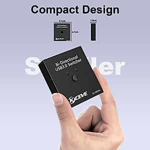 USB 3.0 Switch Selector, Bi-Directional USB Switch 2 in 1 Out / 1 in 2 Out, MLEEDA USB Switcher for 2 Computers Share Keyboard Mouse Scanner Printer