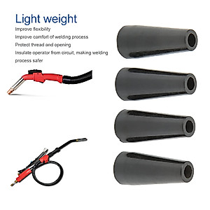 4Pcs Flux Core Gasless Nozzle, MIG Welding Flux Core Gasless Nozzle Flux Core Welding Gasless Nozzle Self Protection Welding Parts 100L MIG Welder Accessories