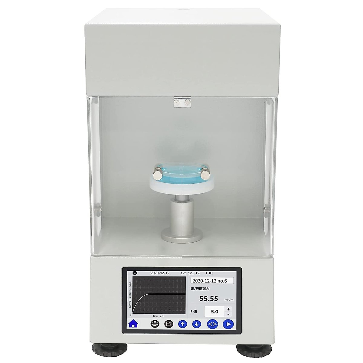 VTSYIQI Surface Tensiometer Du Nouy Liquid Tensiometer Surface Tension Meter Tester With Pt Loop Range 0 to 1000 mN/m Accuracy 0.1mN/m For Oil Paint Industry Test Real Time Display