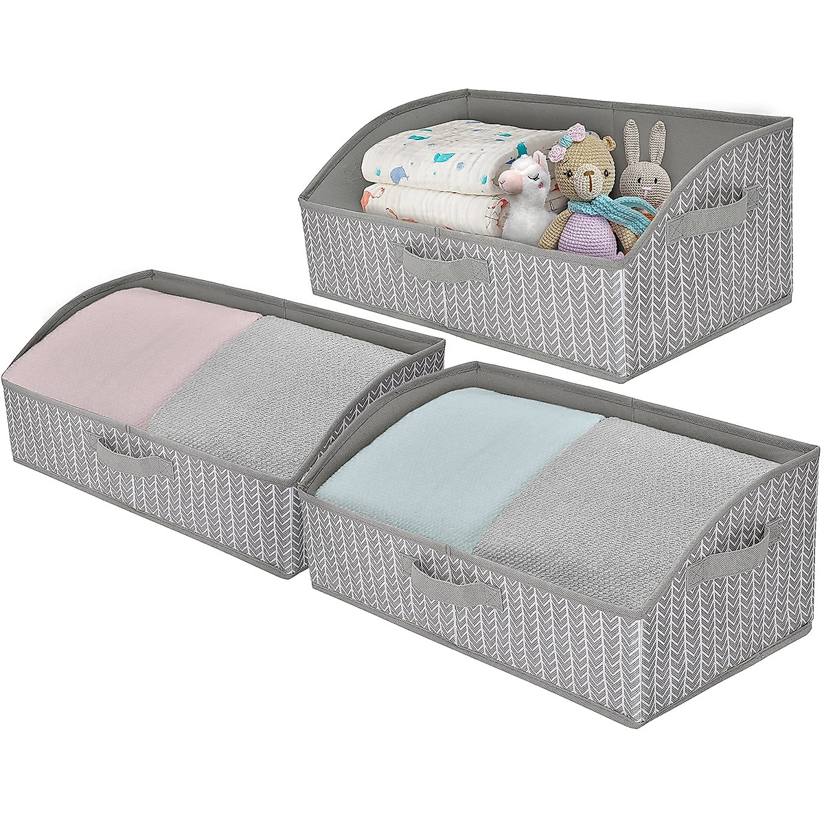 GRANNY SAYS Bundle of 3-Pack Trapezoid Closet Storage Bins & 2-Pack Socks Storage Organizers