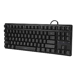 Gaming Keyboard, 87?Key USB Wired RGB Backlight Mechanical Gaming Keyboard for Desktop and Laptop Computers, with Ergonomic Floating Low-Key Cap