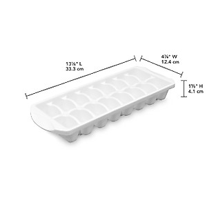 Sterilite Stacking Ice Cube Tray, Save Space and Stack Trays in Freezer - White, 12-Pack